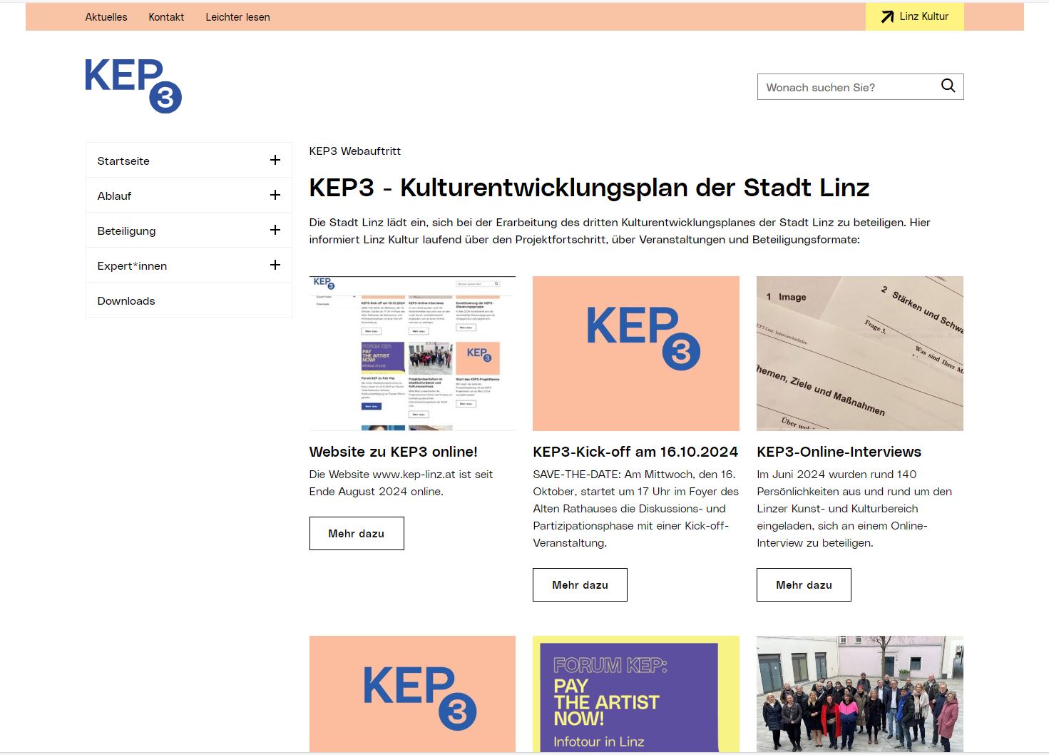 Website ist online! - KEP3 Webauftritt